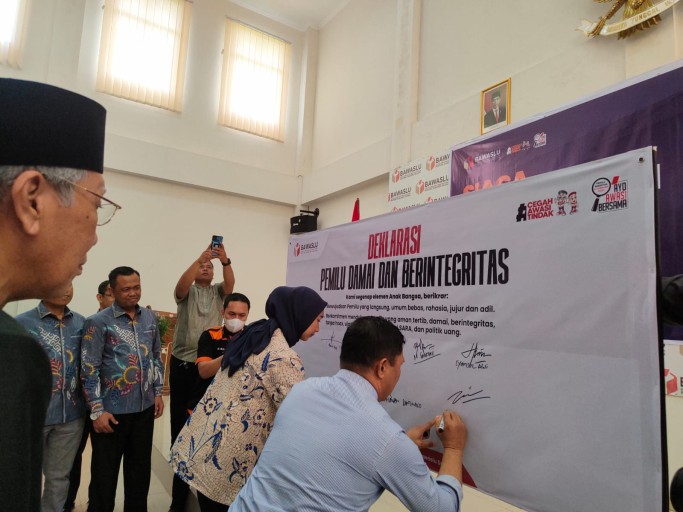 Deklarasi Bersama Pemilu Damai Dan Berintegritas Wujud Kesiapan Pemilu